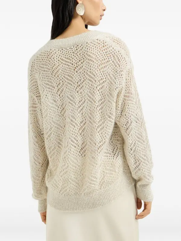 Brunello Cucinelli V-neck Sequin Sweater