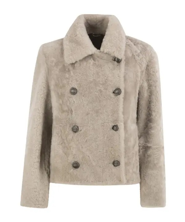 Brunello Cucinelli Shearling Pea Coat - No