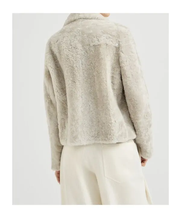 Brunello Cucinelli Shearling Pea Coat