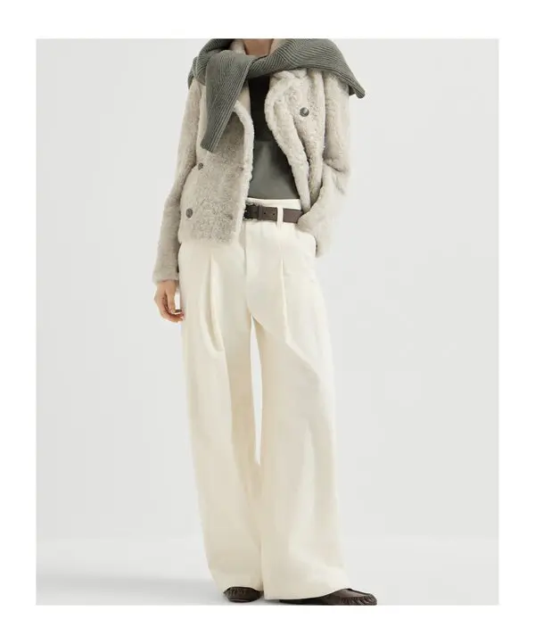Brunello Cucinelli Shearling Pea Coat