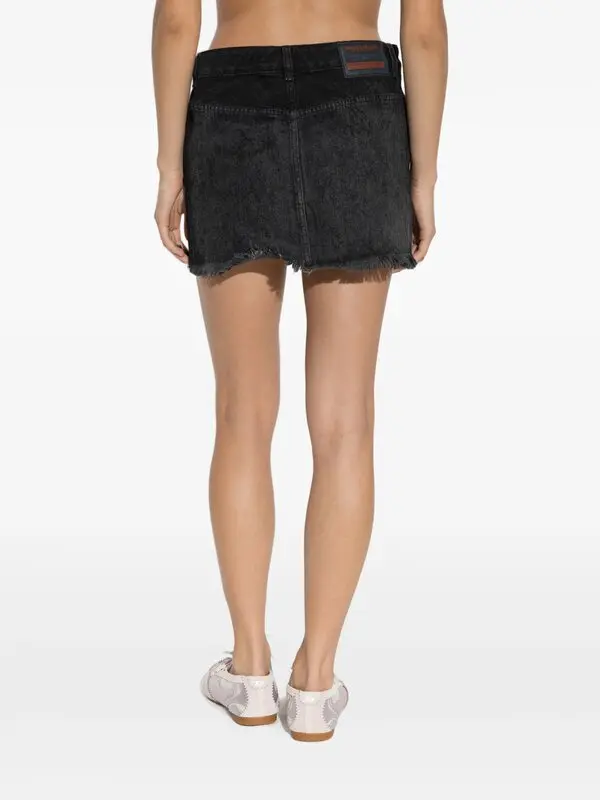 DIESEL® Faded Frayed-hem Midi Skirt
