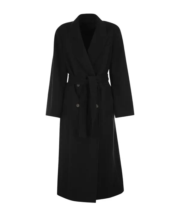 Brunello Cucinelli Pure Cashmere Double-breasted Belted Coat