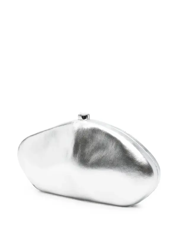 Cult Gaia Thr Caldera Metallic-effect Pebble Clutch Bag