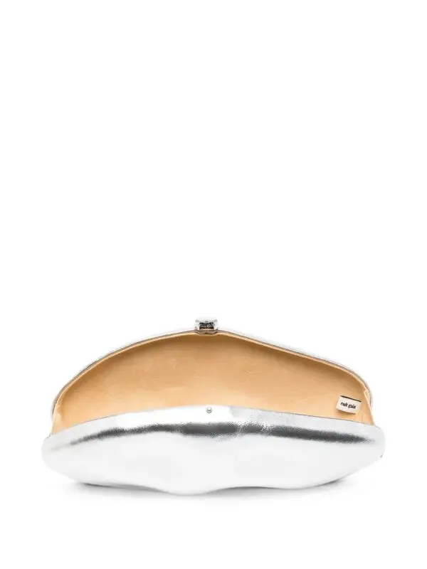 Cult Gaia Thr Caldera Metallic-effect Pebble Clutch Bag