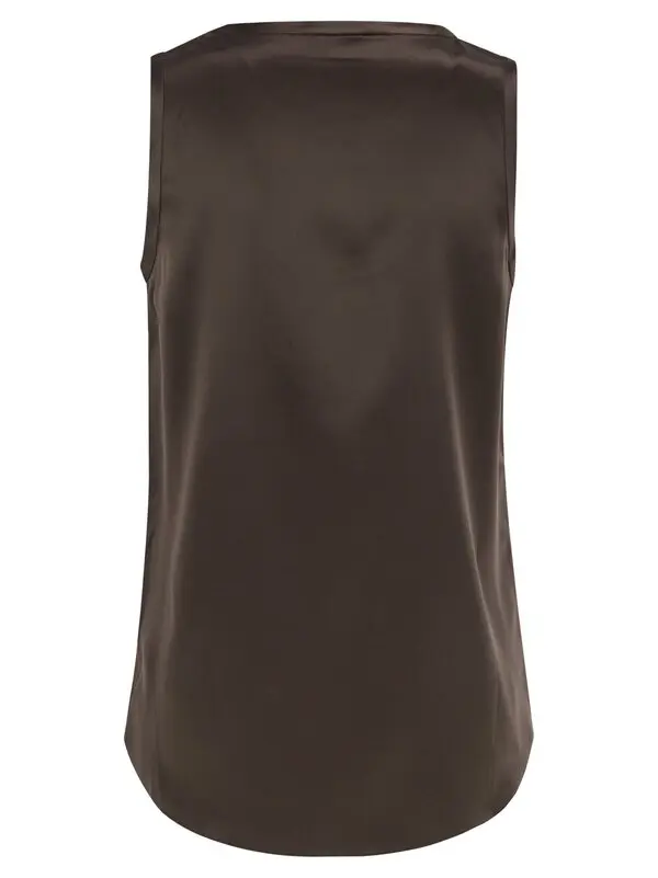 Brunello Cucinelli Stretch Silk Satin Top