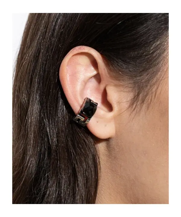 Versace Black Stone Inlaid Ear Cuff