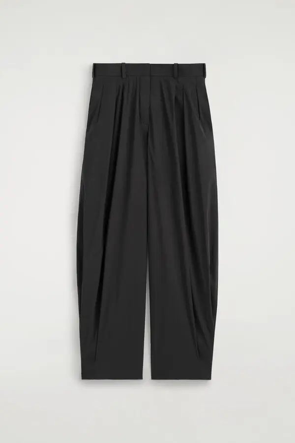 Cos Pleated Cotton-blend Balloon Pants