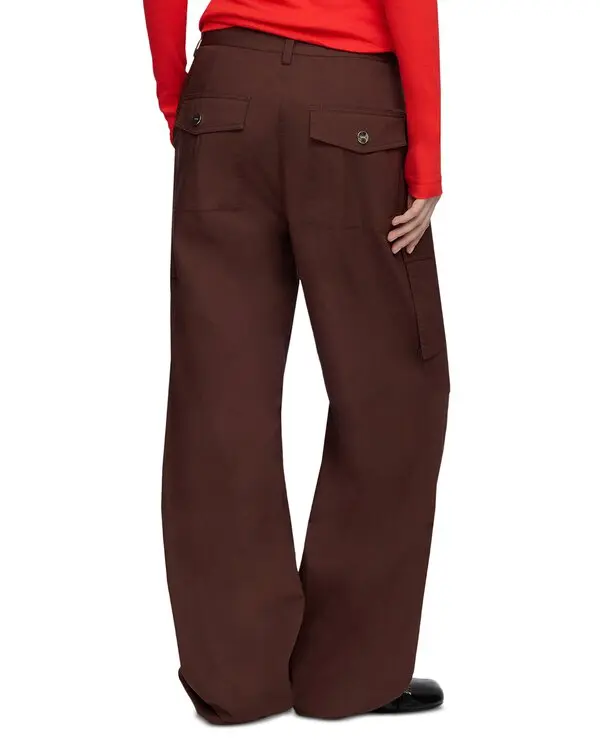 GANNI Stretch Cotton Cargo Trousers