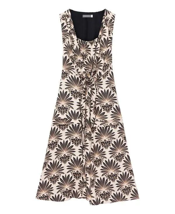 Mint Velvet Floral Print Sleeveless Midi Dress
