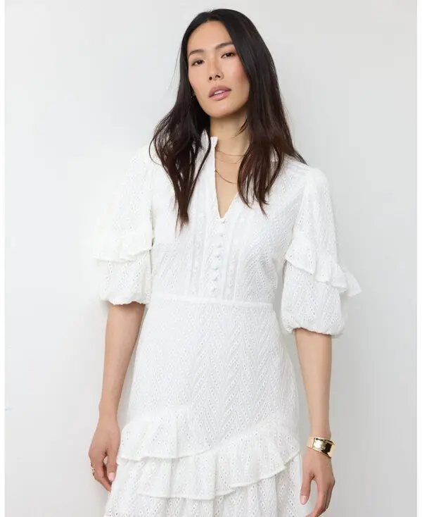 Mint Velvet Embroidered Detail Mini Dress