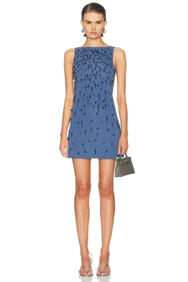 Cult Gaia Mellie Embellished Dress - Tide