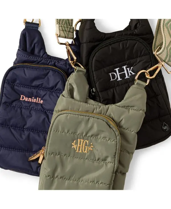 UNCOMMON GOODS Padded Crossbody Water Bottle Bag - Denim