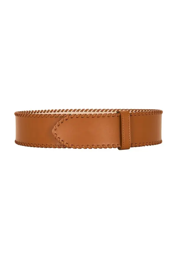 Khaite Theo Whipstitch Belt - Tan