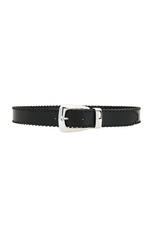 Khaite Benny Whipstitch Belt - Black
