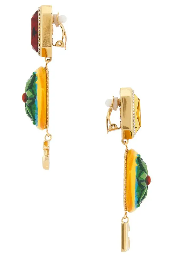Dolce & Gabbana Logo Drop Earrings