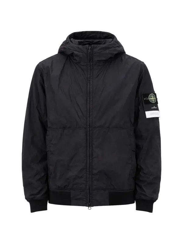 Stone Island Logo Nylon Blouson Jacket - Black