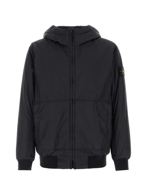 Stone Island Logo Nylon Blouson Jacket - Blue