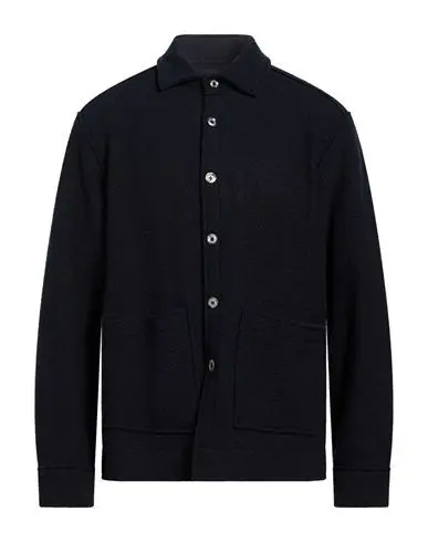 XACUS Virgin Wool Bouclé Overshirt - Blue