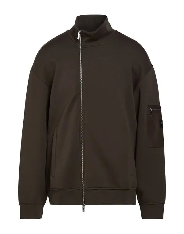 Armani Exchange Long Sleeve Zip-up Sweatshirt - Green