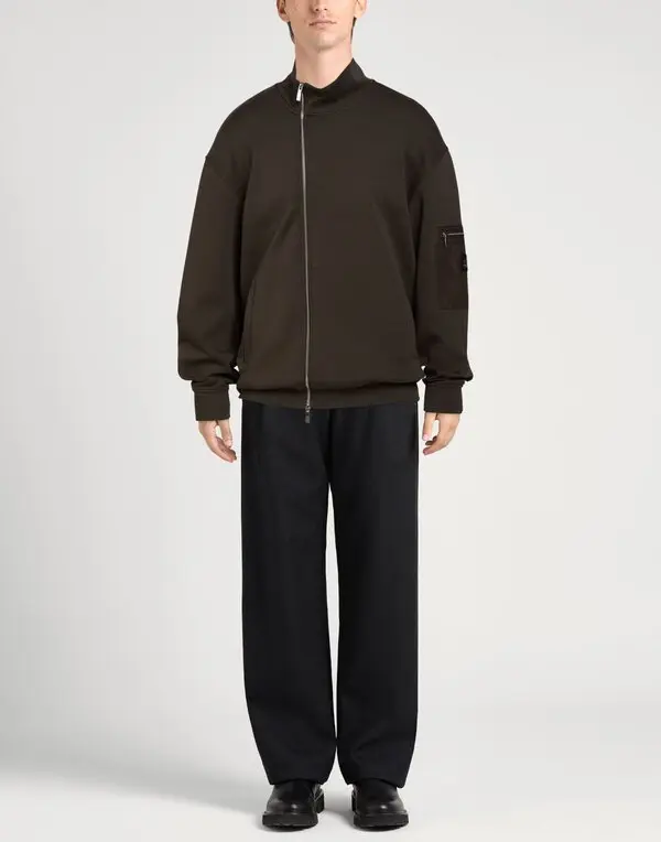 Armani Exchange Long Sleeve Zip-up Sweatshirt - Green