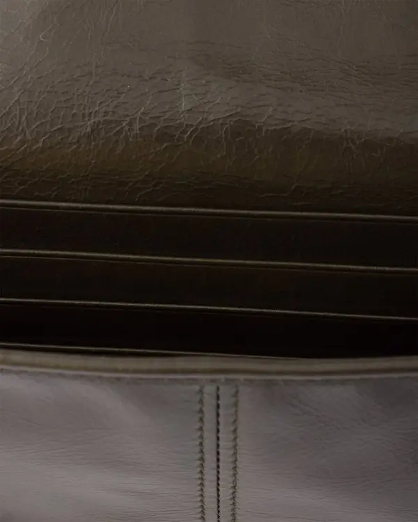 Prada Leather Wallet With Shoulder Strap