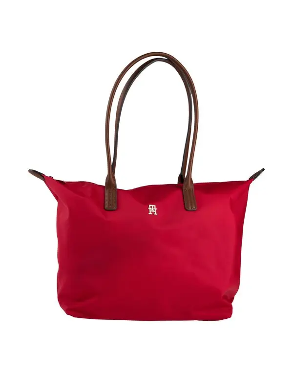Tommy Hilfiger Recycled Nylon And Cow Leather Shopper Bag - Red