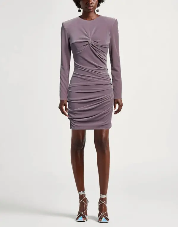 Elisabetta Franchi Mini Dress Mauve Size Polyester, Elastane
