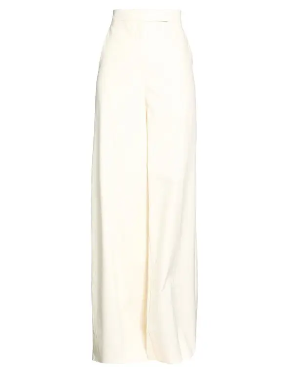 Max Mara Pants Ivory Size Cotton, Elastane