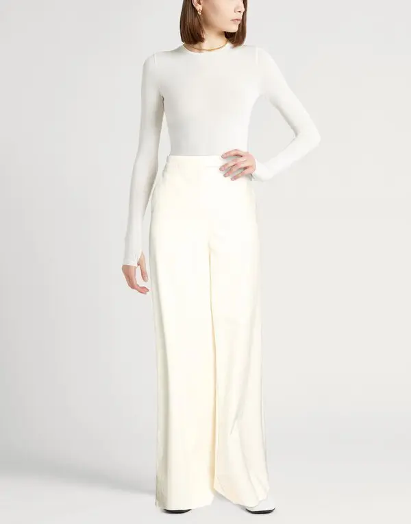 Max Mara Pants Ivory Size Cotton, Elastane