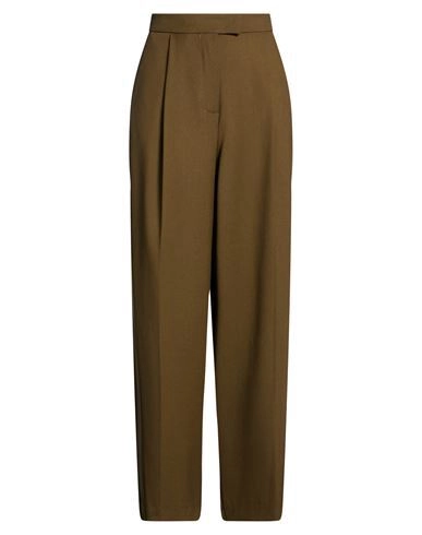 KAOS Wide-leg High-waisted Darts Trousers - Green