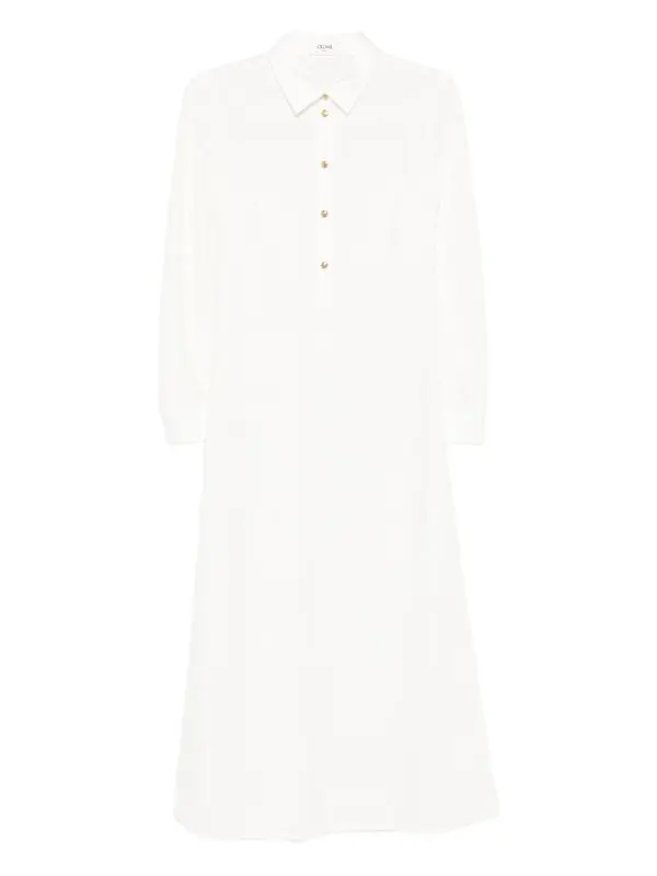 Celine Crochet Cotton Long Dress - Multicolor