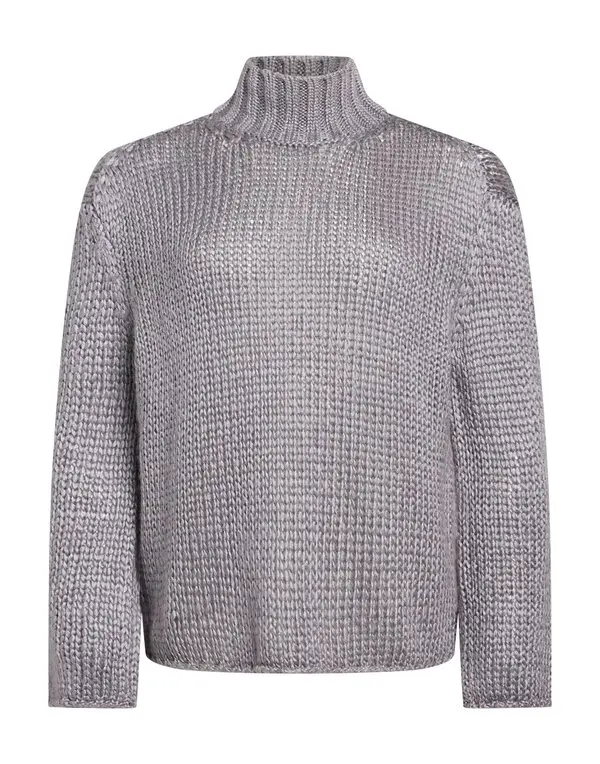 FORTE_FORTE Knitted Turtleneck - Grey