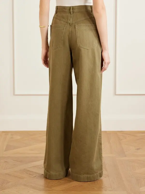 Max Mara High-rise Wide-leg Jeans - Green