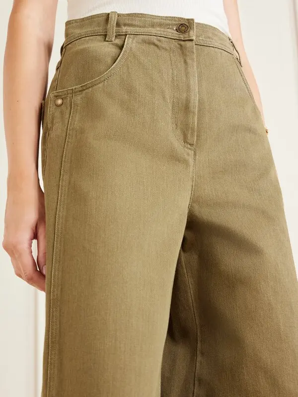 Max Mara High-rise Wide-leg Jeans - Green