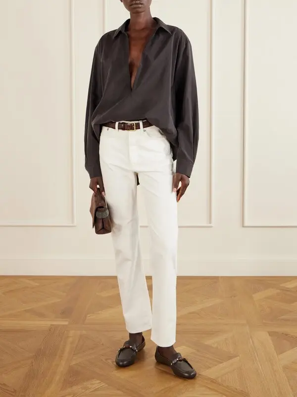 GIANVITO ROSSI Embellished Leather Loafers