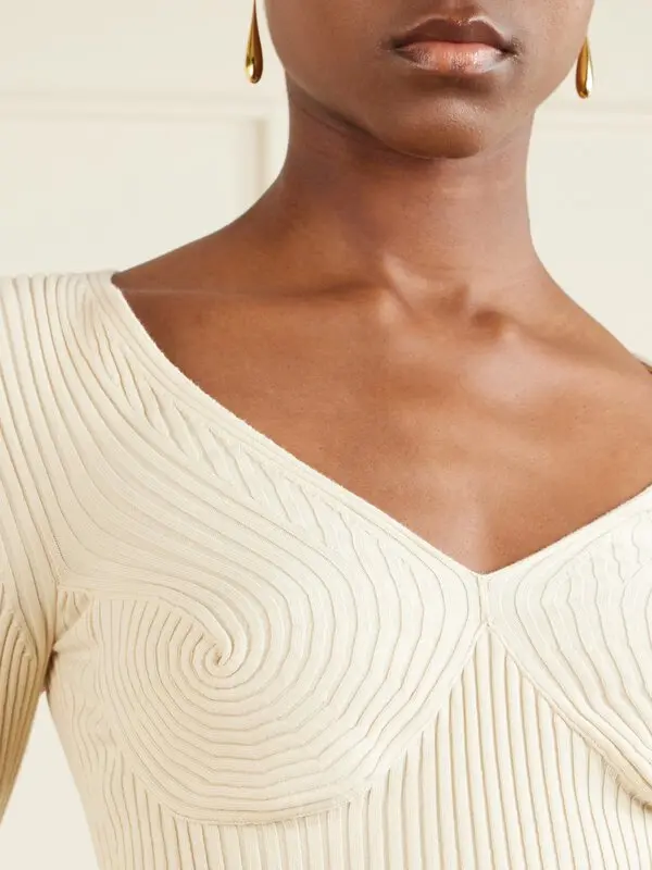 Stella McCartney Ribbed Cotton-blend Sweater