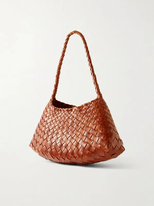 Dragon Diffusion Rosanna Mini Woven Leather Shoulder Bag - Brown
