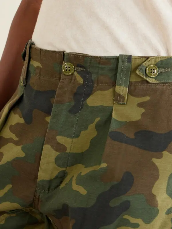 R13 Camouflage Barrel-leg Cargo Pants