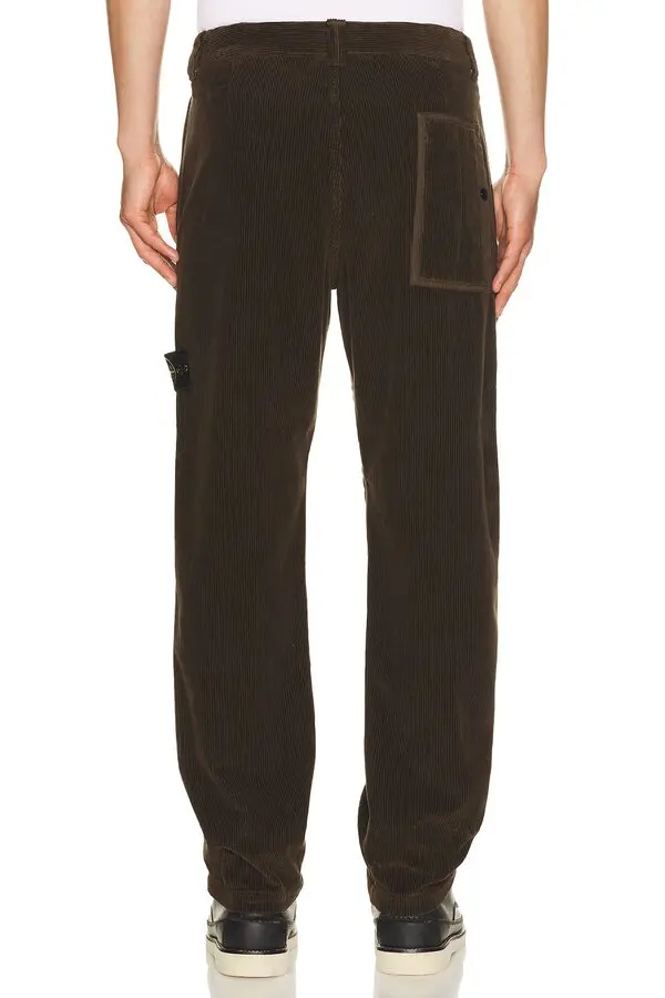 Stone Island Straight Trousers In Charcoal