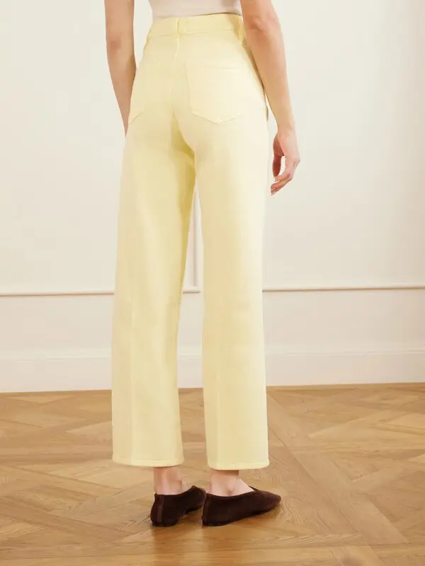 FRAME High Rise Slim Wide Leg Pants