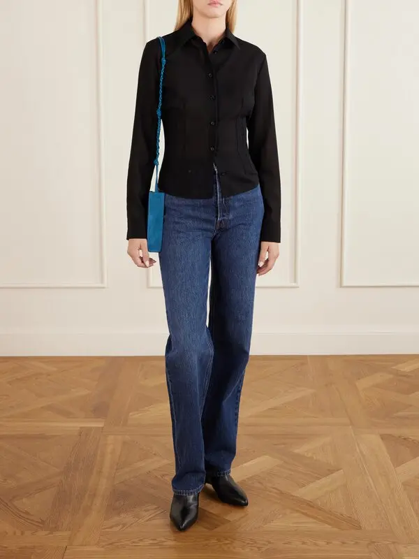 JIL SANDER Arc Leather Ankle Boots