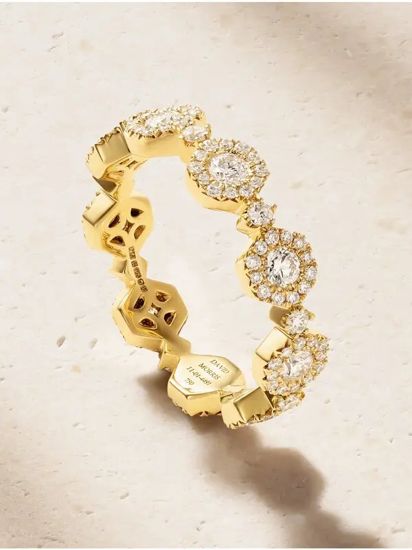 DAVID MORRIS 18 Karat And Diamond Ring