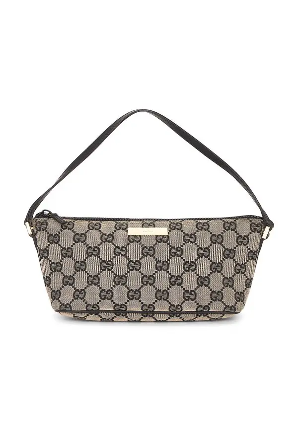 Gucci Gg Boat Pochette Shoulder Bag - Black