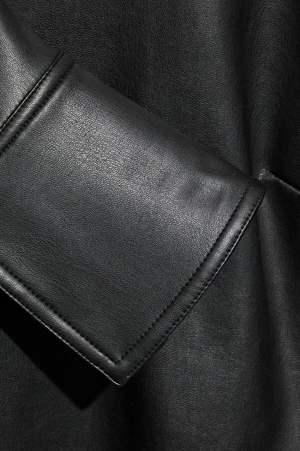 STAND STUDIO Freya Faux Leather Top
