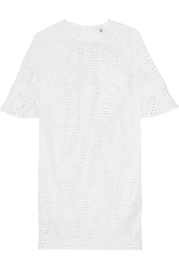 Iris & Ink Broderie Anglaise Cotton Mini Dress
