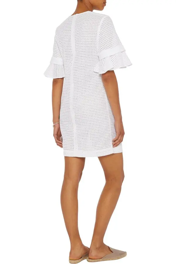 Iris & Ink Broderie Anglaise Cotton Mini Dress