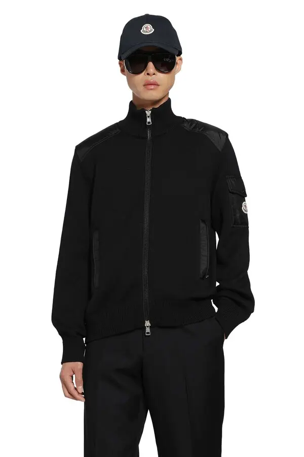 Moncler Padded Wool Zip-up Cardigan