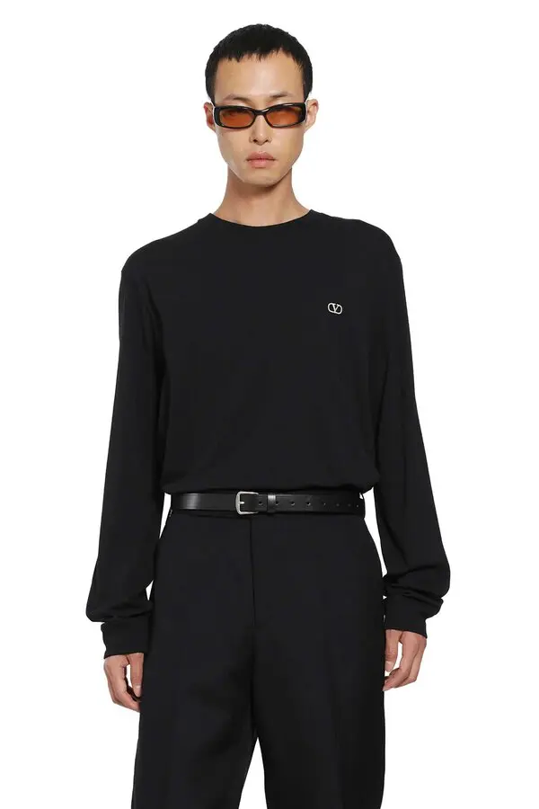 Valentino Garavani Vlogo Long Sleeve T-shirt - Black