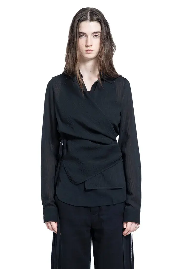 ANN DEMEULEMEESTER Alba Asymmetric Wrap Shirt