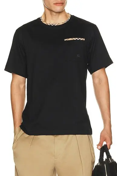 Burberry Ryan Check Piping Pocket T-shirt
